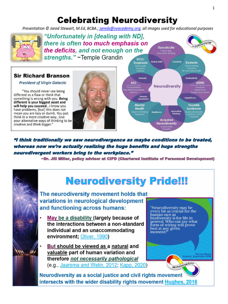 Handout - Celebrating Neurodiversity | PDF | Major Depressive Disorder ...