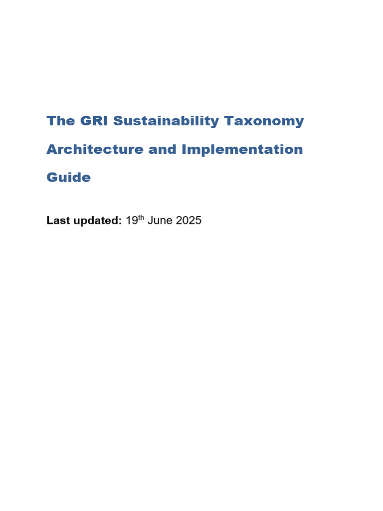Gri Sustainability Taxonomy Architecture and Implementation Guide 10 | PDF | Xml | Xml Schema