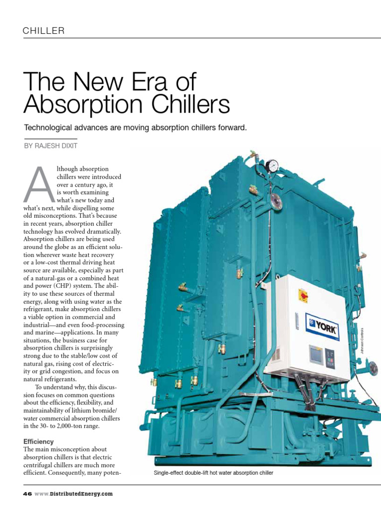 Modern Efficiency of Absorption Chillers | PDF | Sustainable ...