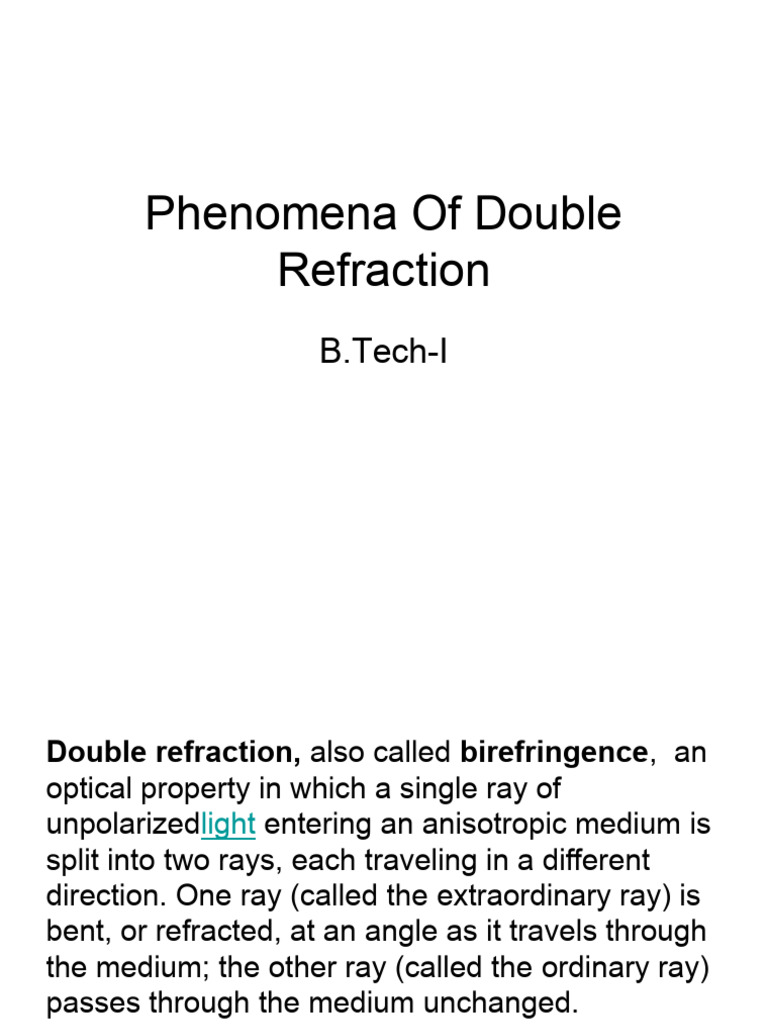 Double Refraction 2 | PDF