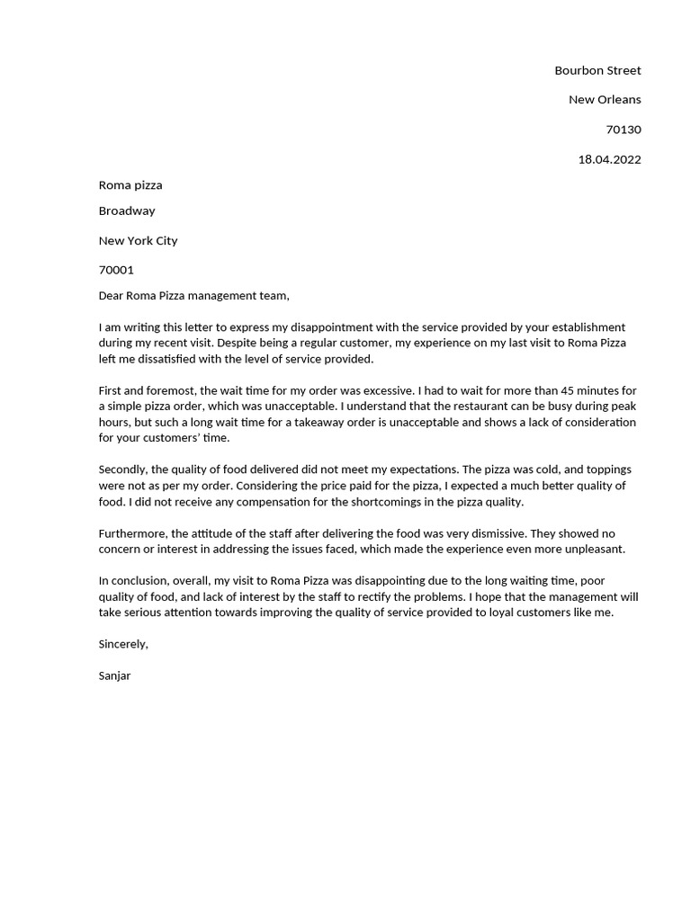 Sanjar Formal Letter | PDF