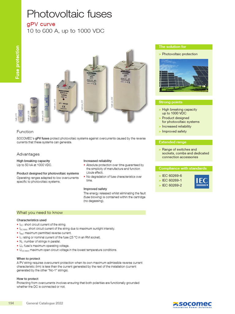 Photovoltaic Fuses - GPV Curve - Catalogue - Pages - 2025 04 - DCG00823 ...