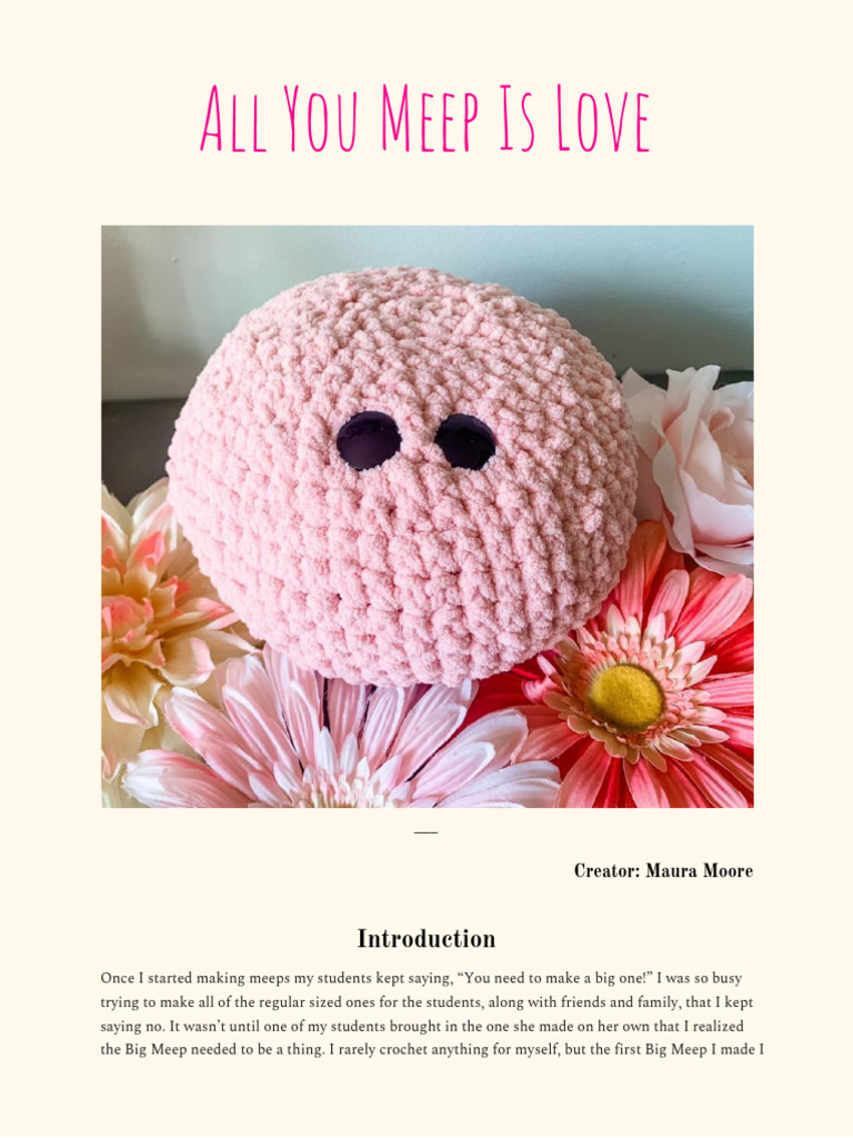 Meep Pattern Big | PDF | Crochet | Textiles