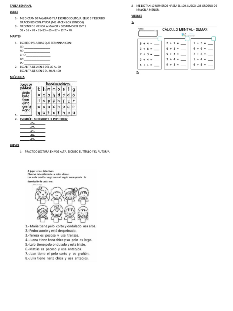 Tarea Semanal Segundo | PDF