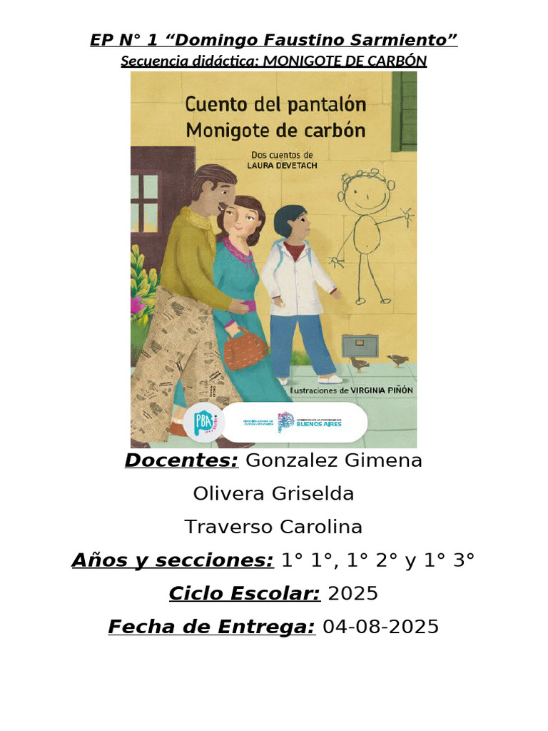 Secuencia Didactica Del Monigote de Carbon | PDF | Escritura | Aprendizaje