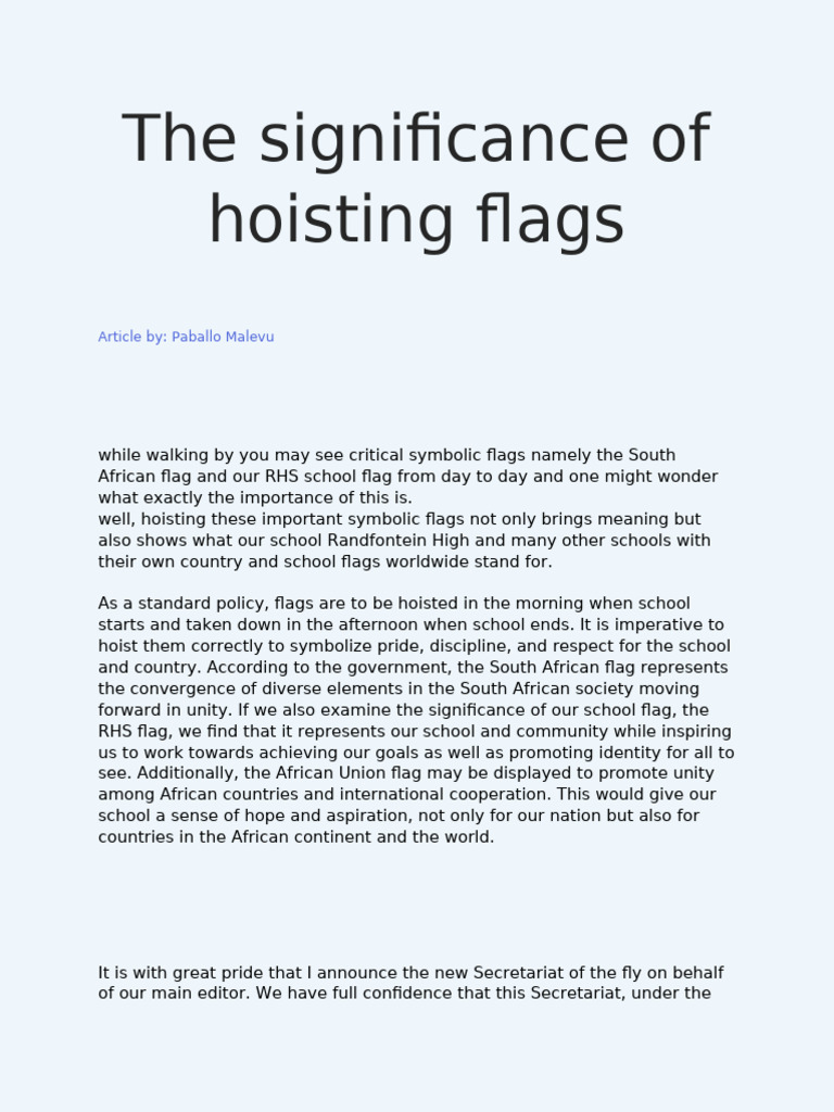The Significance of Hoisting Flags While Walking by You May | PDF | Flag | Semiotics