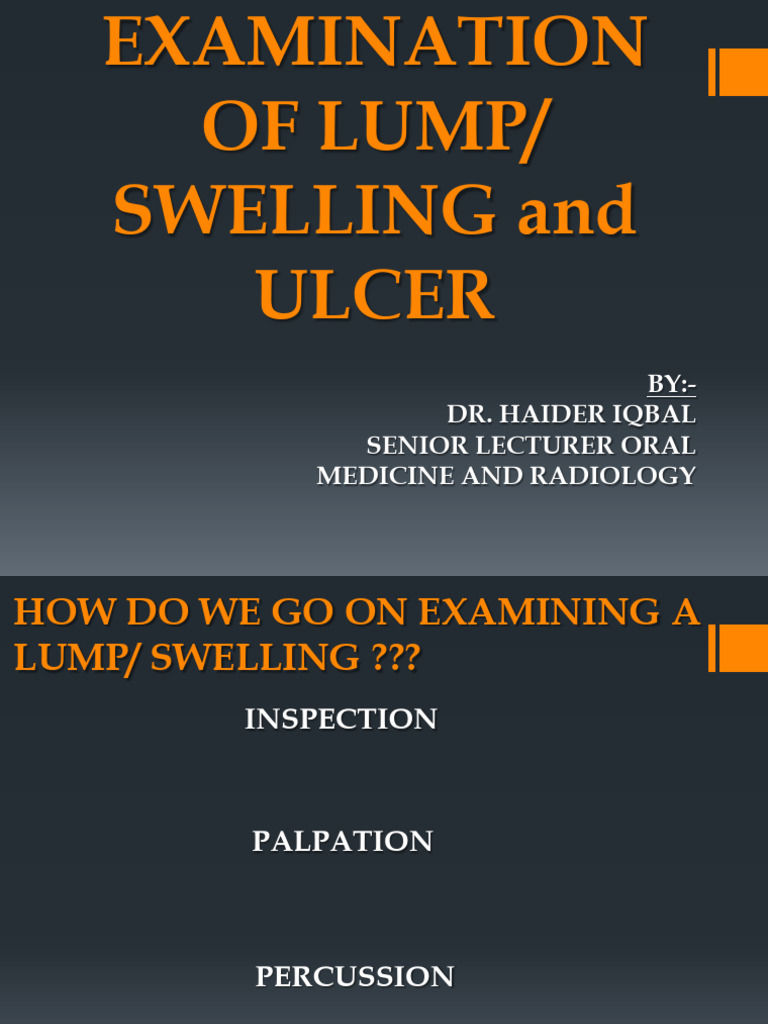 Examination of Lump and Swelling | PDF | Edema | Skin