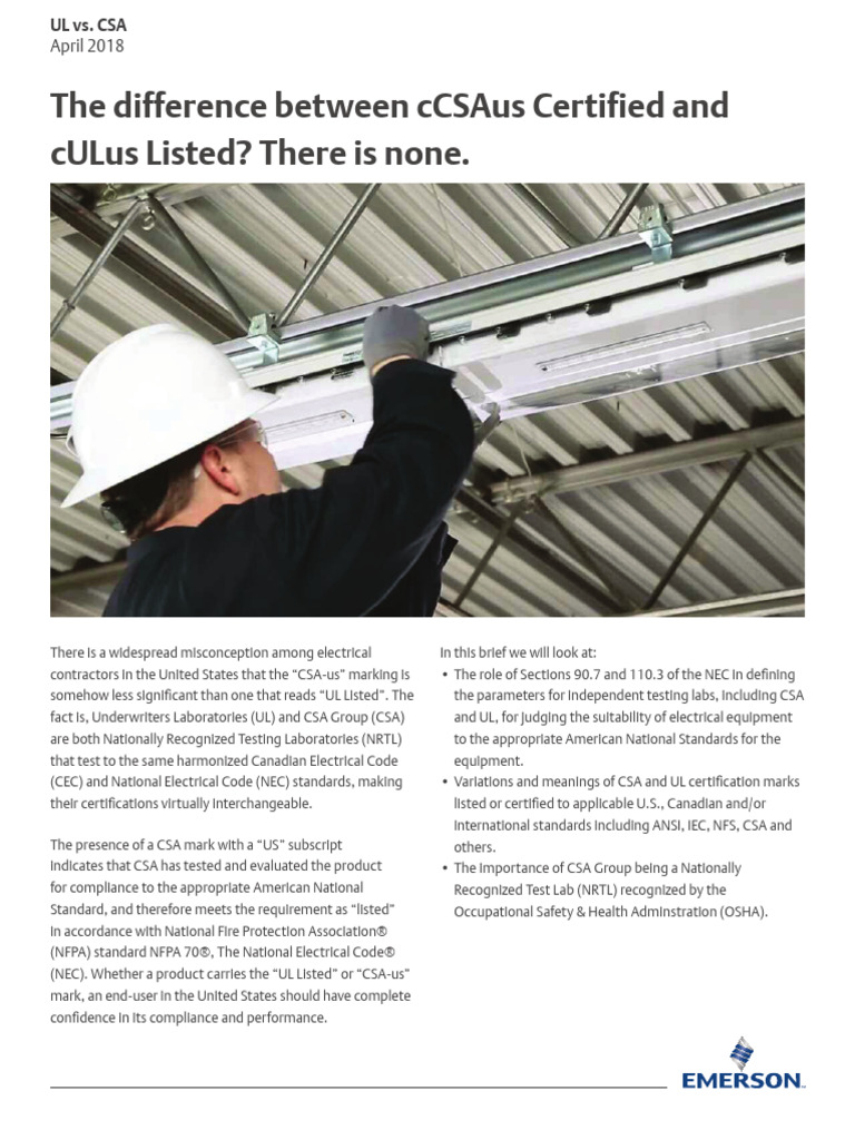 The Difference Between CCSAus Certified and CULus Listed | PDF | Safety ...