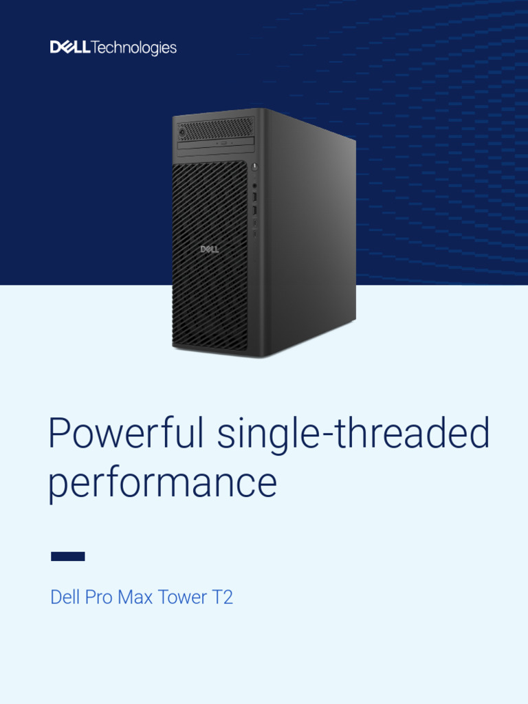 Dell Pro Max Tower T2 Specifications | PDF | Usb | Solid State Drive