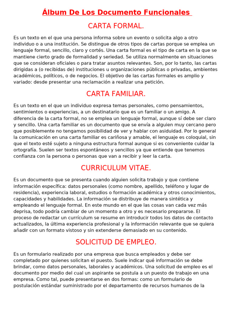 Tipos de Documentos Formales y Su Uso | PDF | Pensamiento