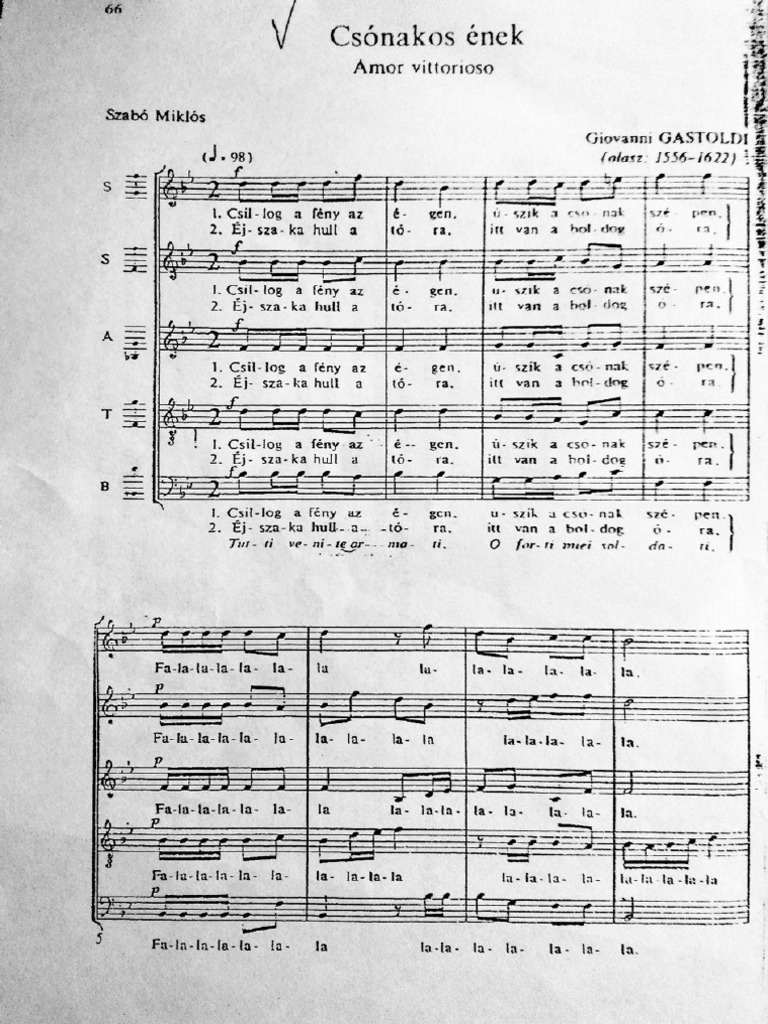 Gastoldi - Amor Vittorioso | PDF