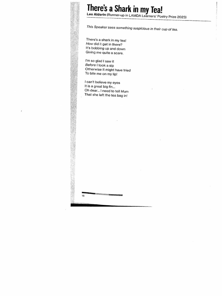 There's A Shark in My Tea! by Leo Alderin | PDF