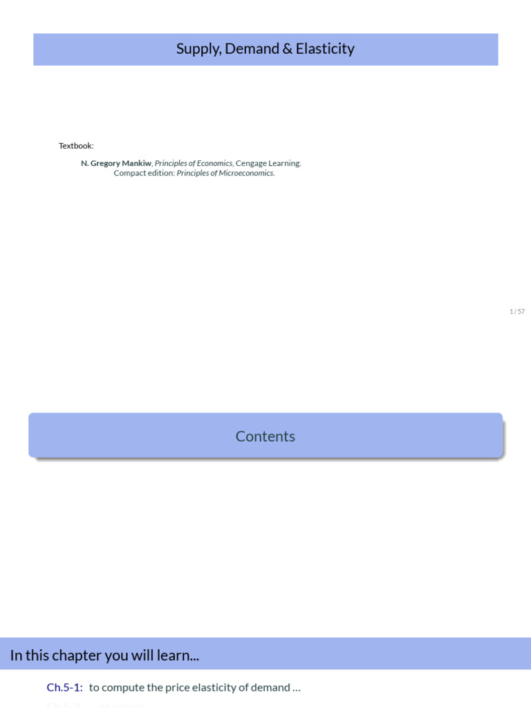 Eco 101 Elasticity Slides | PDF | Elasticity (Economics) | Demand