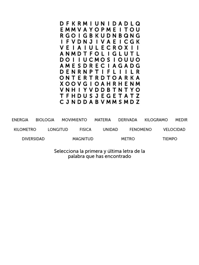 Jugar Sopa de Letras Biología | PDF