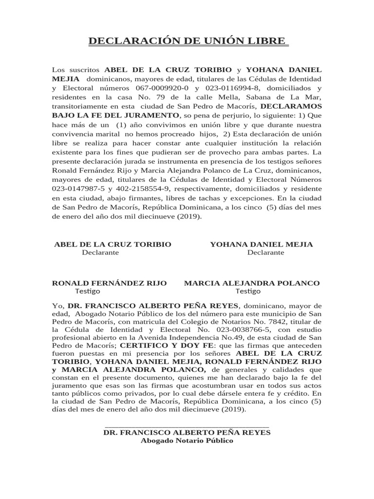 Union Libre - Yohana Daniel | PDF