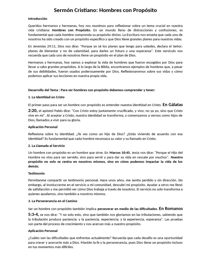 Hombres con Propósito en la Biblia | PDF | Cristo (título) | Pablo el ...