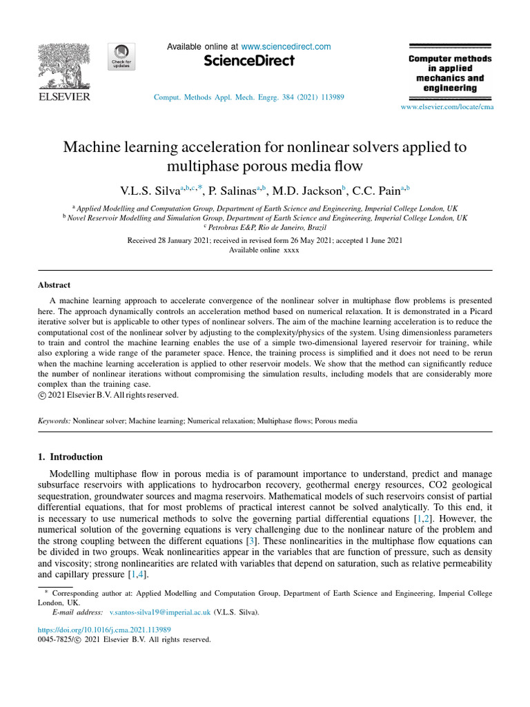 Machine Learning Acceleration For Nonlinear Solvers Applied To ...