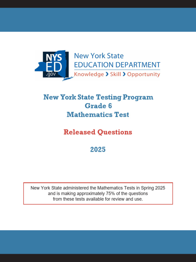 2025 Grade 6 Math Released Questions | PDF | Mathematics | Area