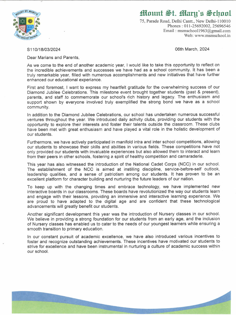 Message From Principal | PDF