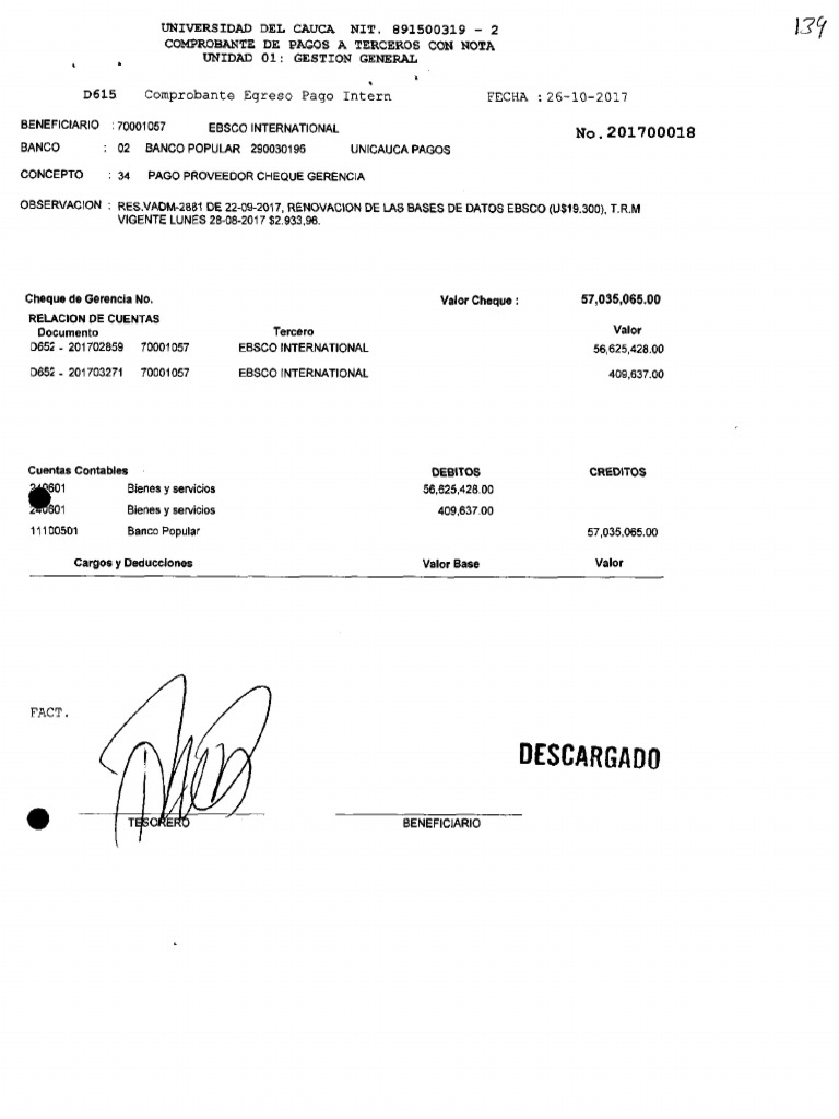 D615 201700018 26 Octubre 2017 | PDF