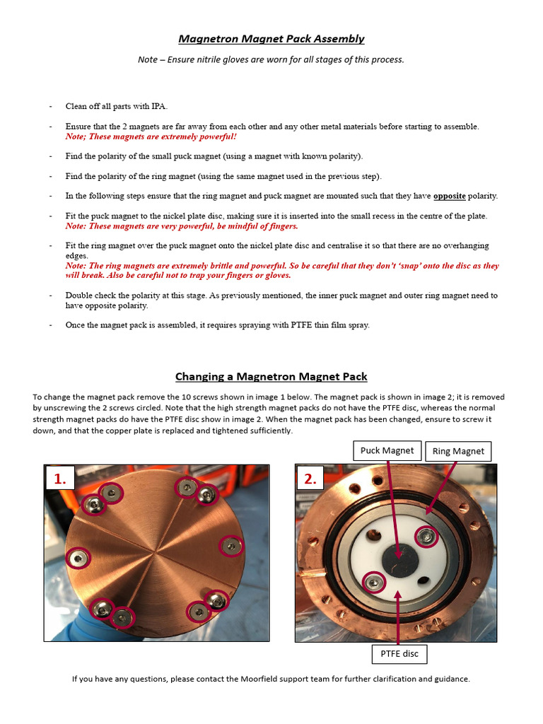 Magnetron Magnet Pack Assembly Guide | PDF | Magnet | Electromagnetism