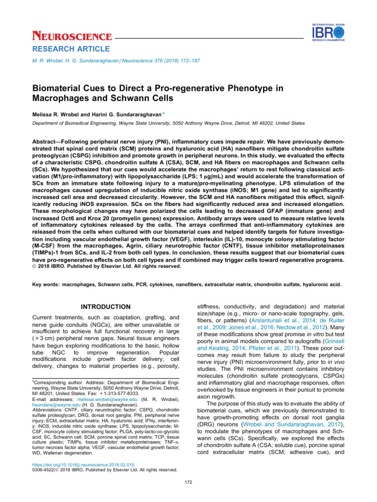 Biomaterial Cues To Direct A Pro-Regenerative Phenotype in Macrophages ...