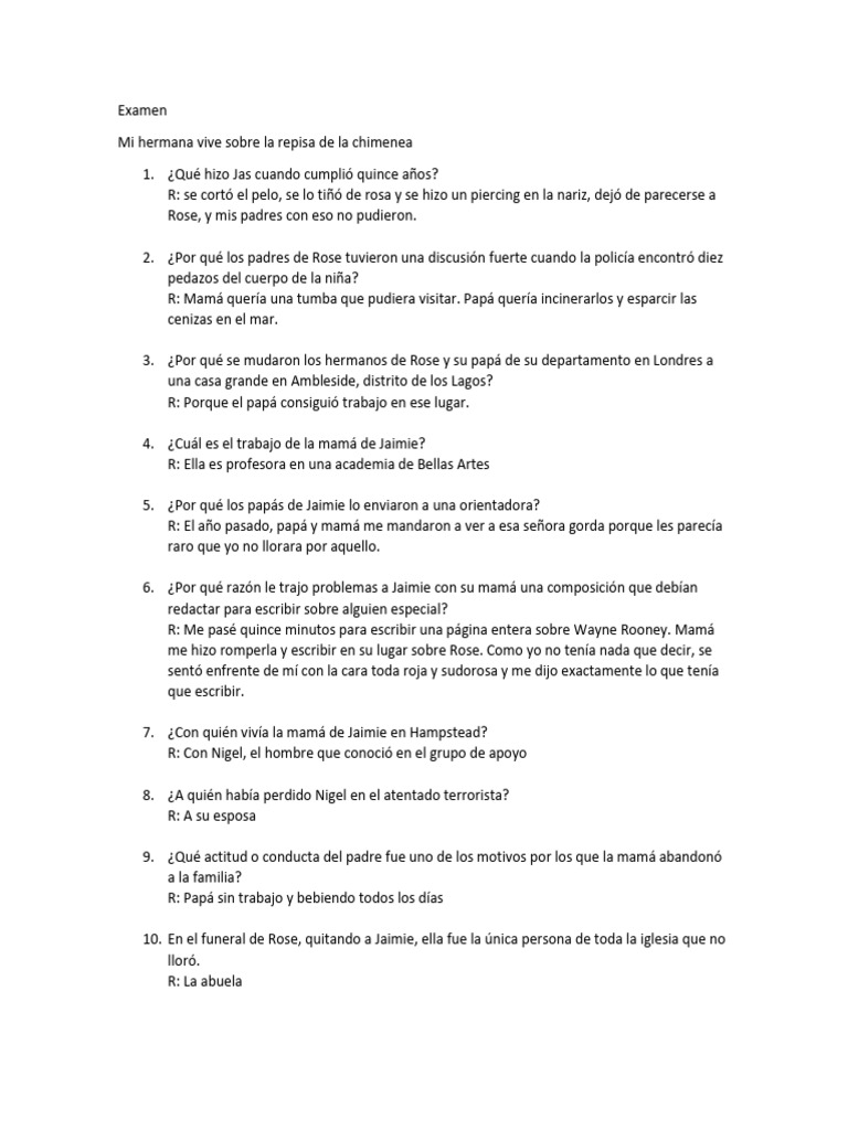 Análisis de "Mi hermana vive sobre la repisa" | PDF