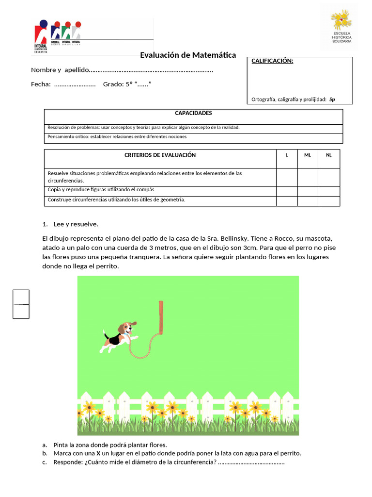 5 - Eval. Matemática. Geometría Final | PDF