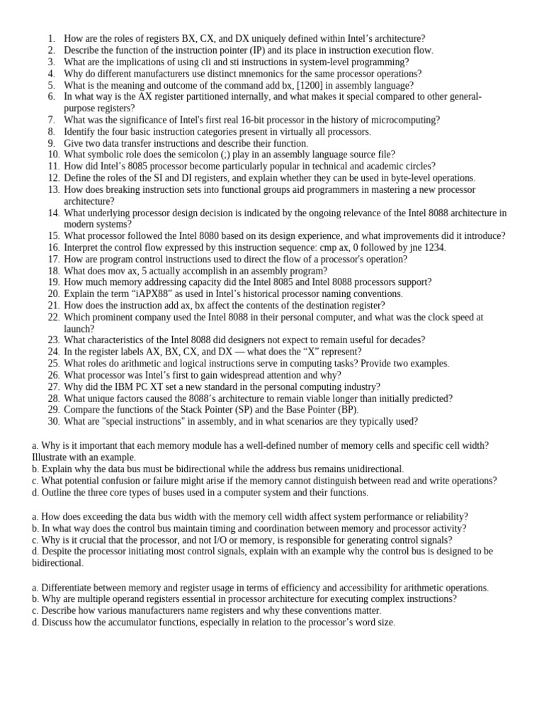 Assembly Language CSC320 Assignment To Be Submitted On The Day of Exam ...