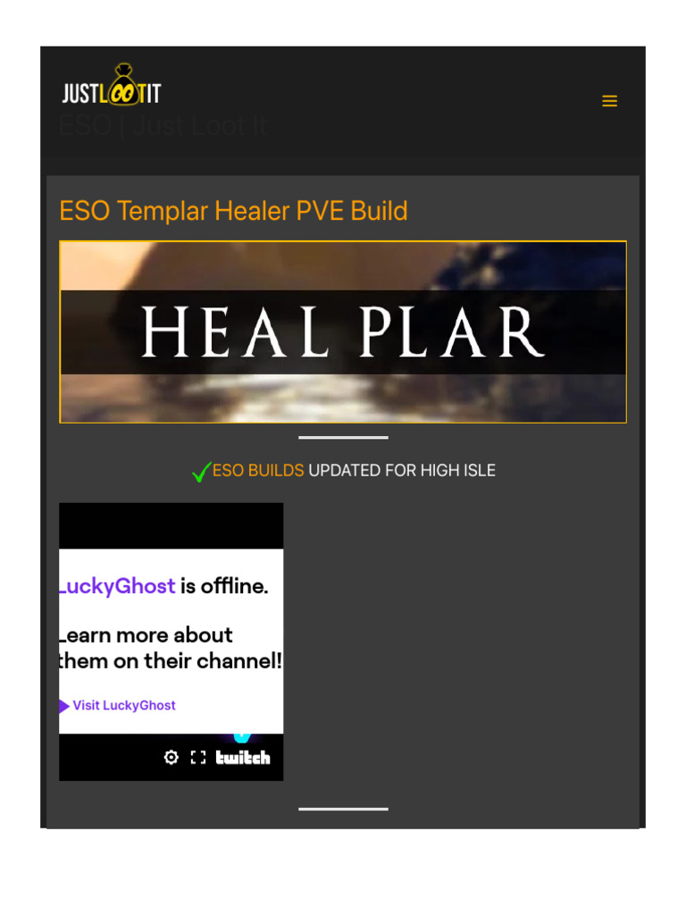 ESO Templar Healer PVE Build - ESO - Just Loot It Game Guides and More ...