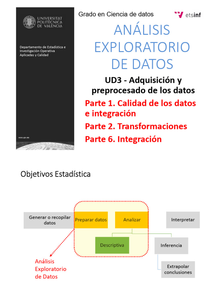 03 1 2 6 Intro Calidad Transf Integ - Adquisición y Preprocesado AED - GCD - 18 19 | PDF ...