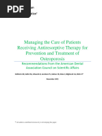 Oral Health Management for MRONJ Risk | PDF | Dental Implant | Osteoporosis