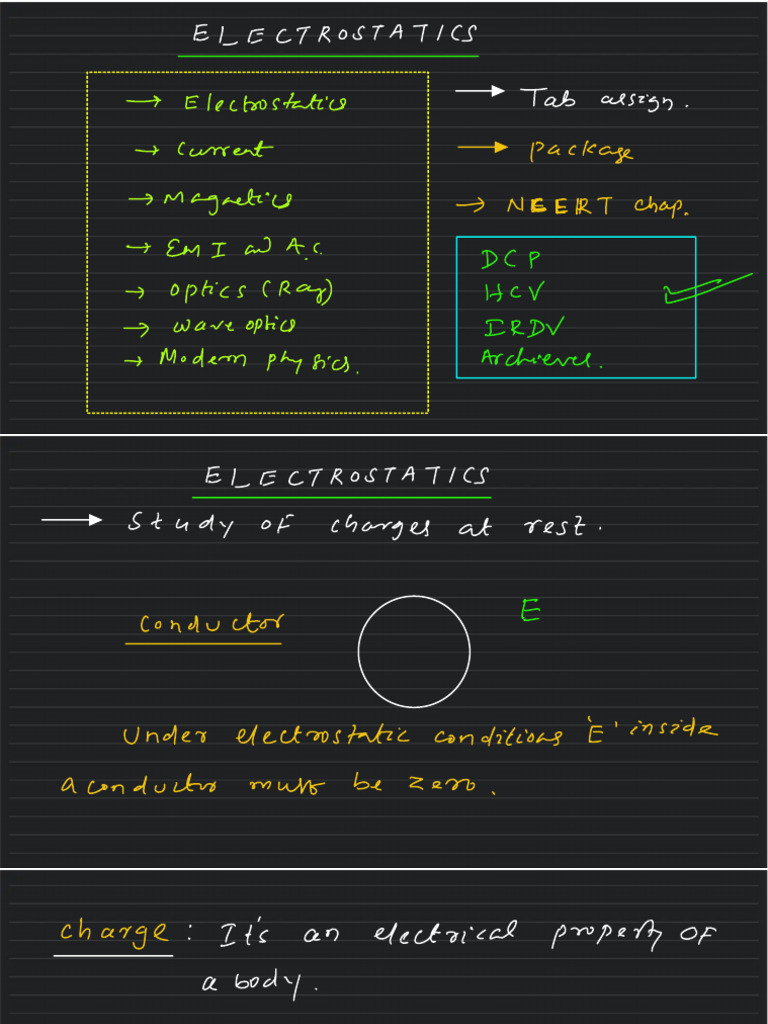 Electrostatics t01 | PDF | Electron | Electric Charge