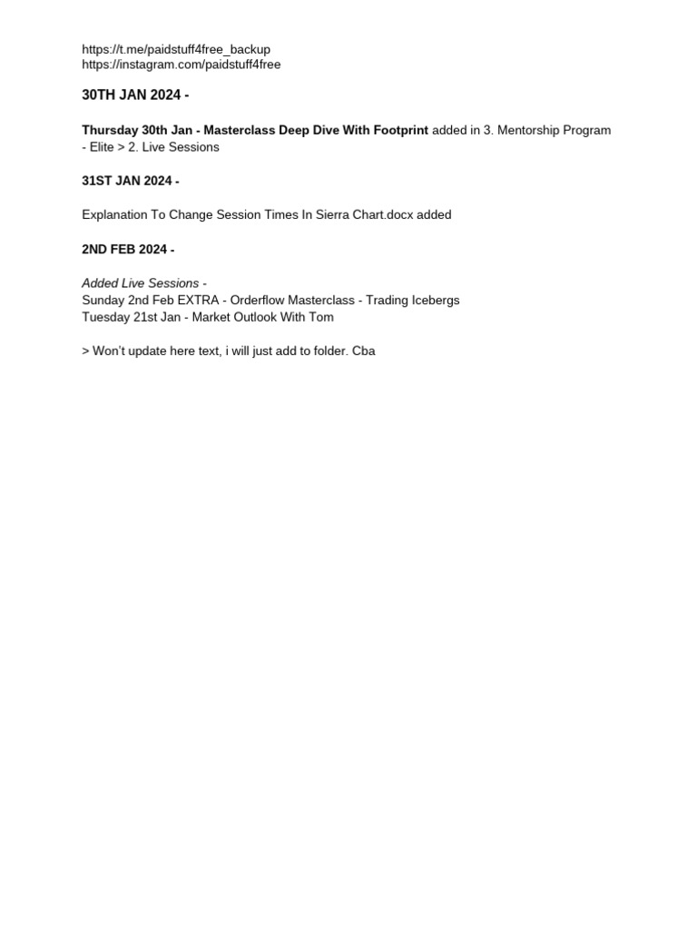Updates Will Be Noted Here | PDF