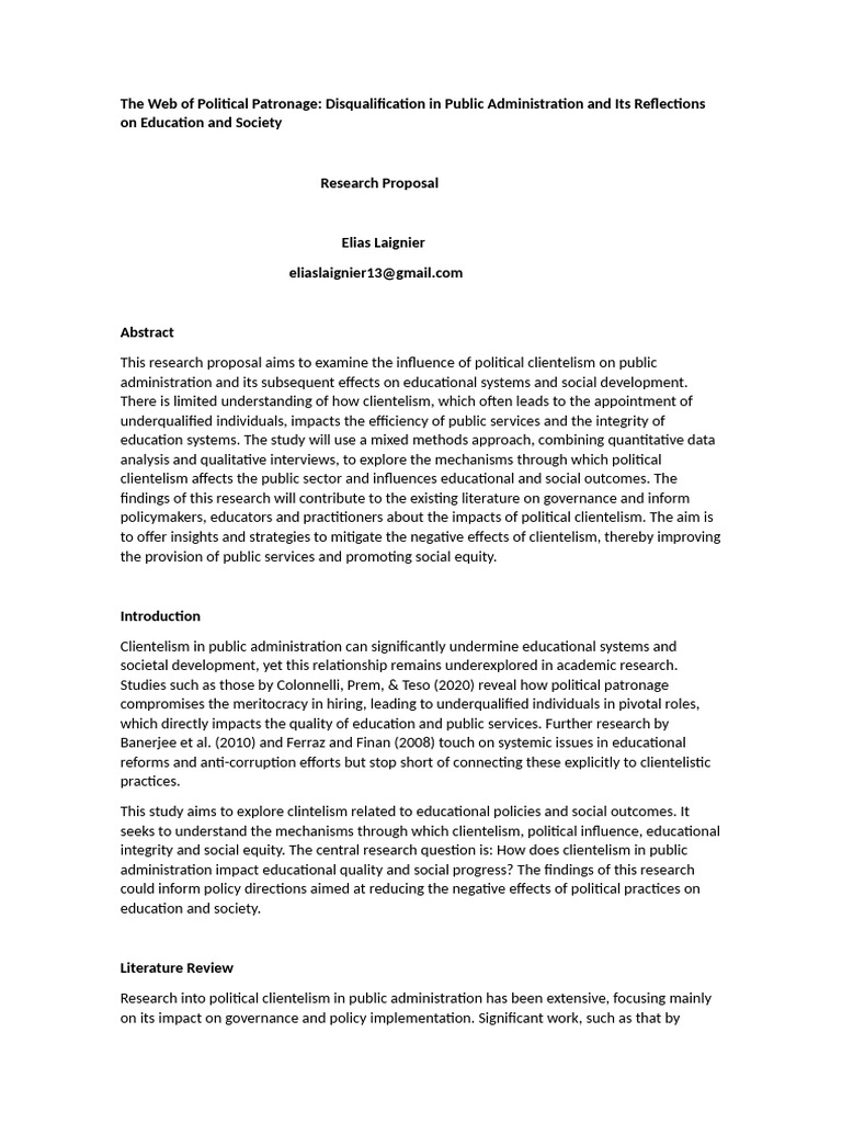 The Web of Political Patronage | PDF | Policy | Governance