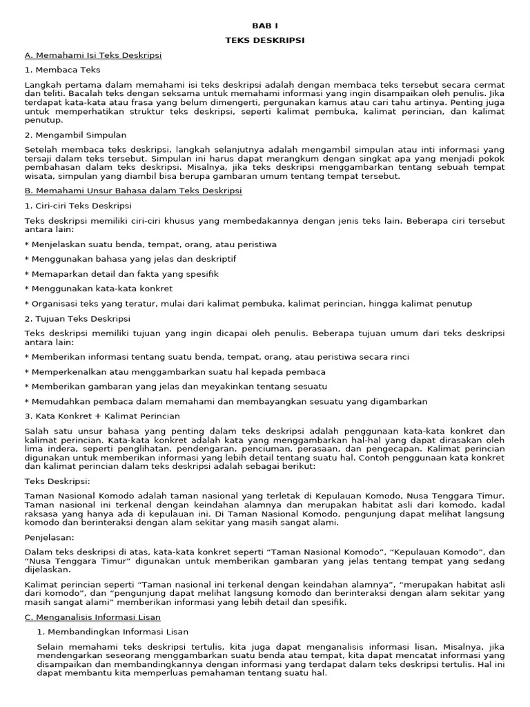 Teks Deskripsi | PDF