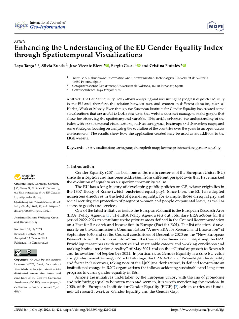 Enhancing The Understanding of The EU Gender Equality Index | PDF ...