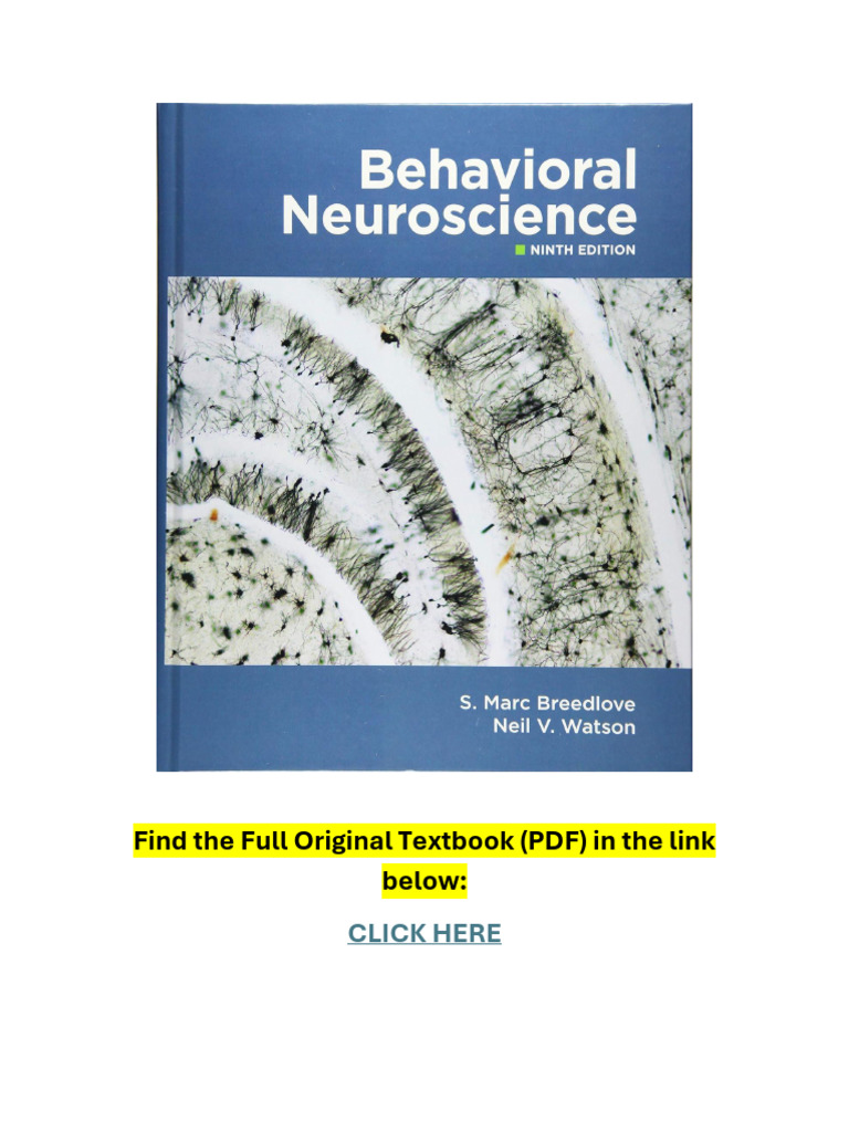 Behavioral Neuroscience 9th Edition Overview | PDF | Neuroscience ...