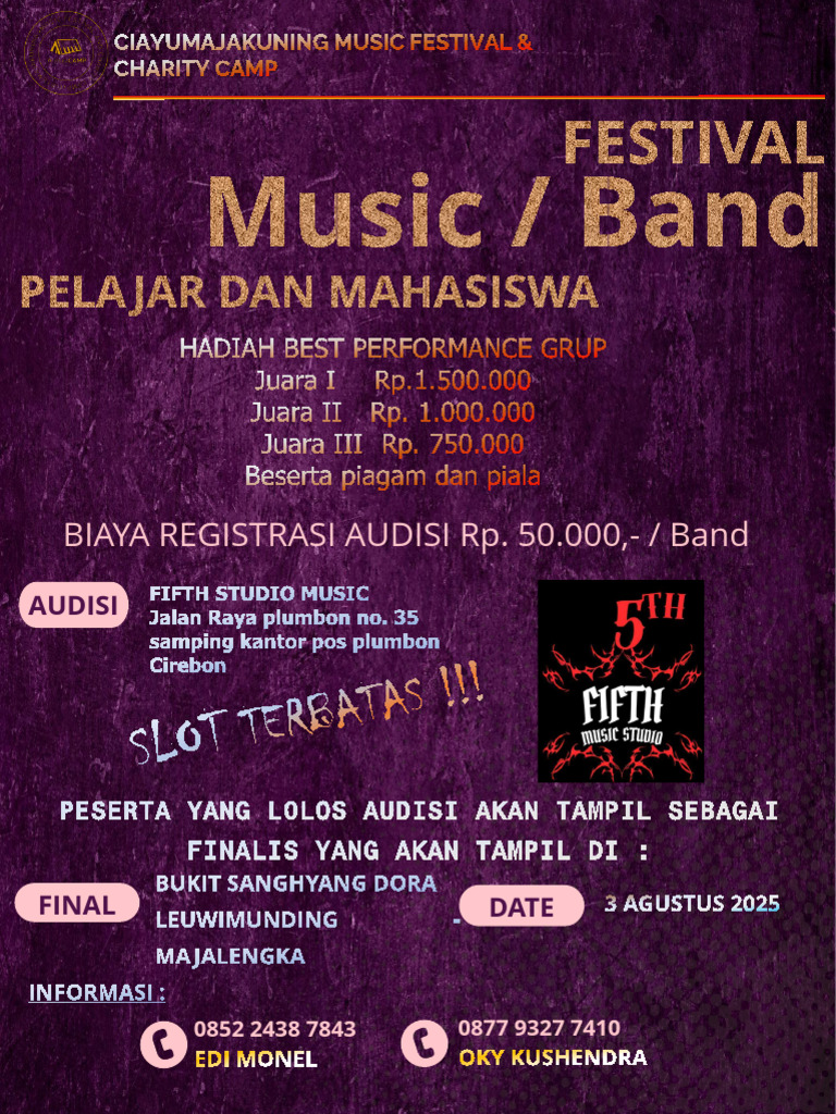 Pamflet Festival Musik Ciayumajakuning | PDF