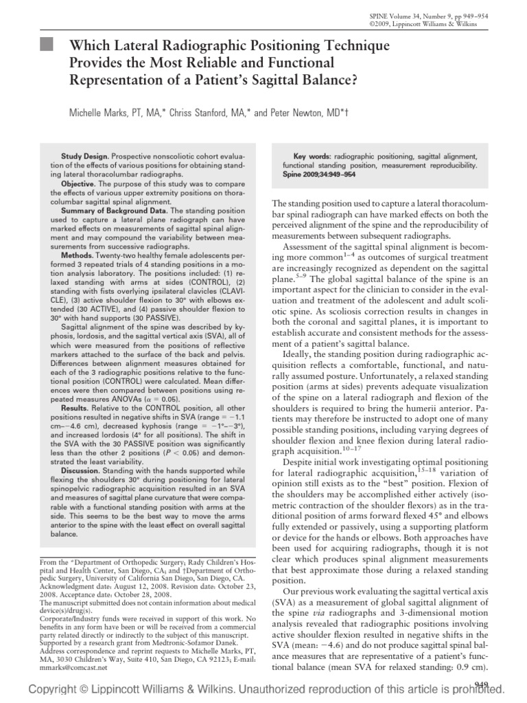 Which Lateral Radiographic Positioning Technique Provides The Most ...