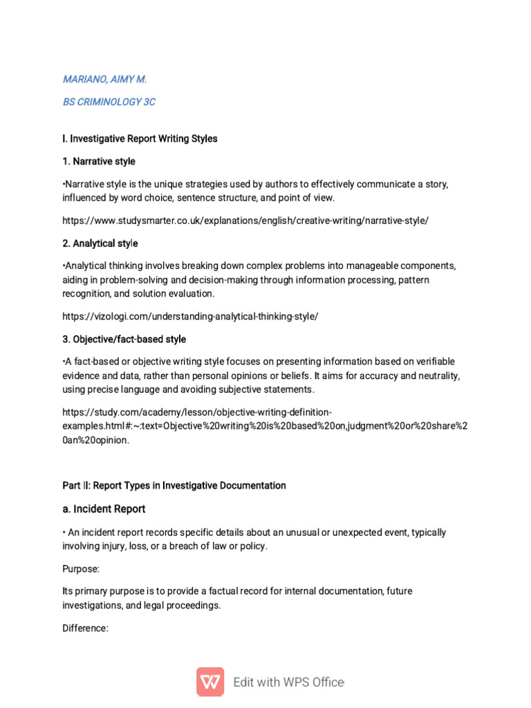 MARIANO, AIMY M-WPS Office | PDF | Information | Narrative
