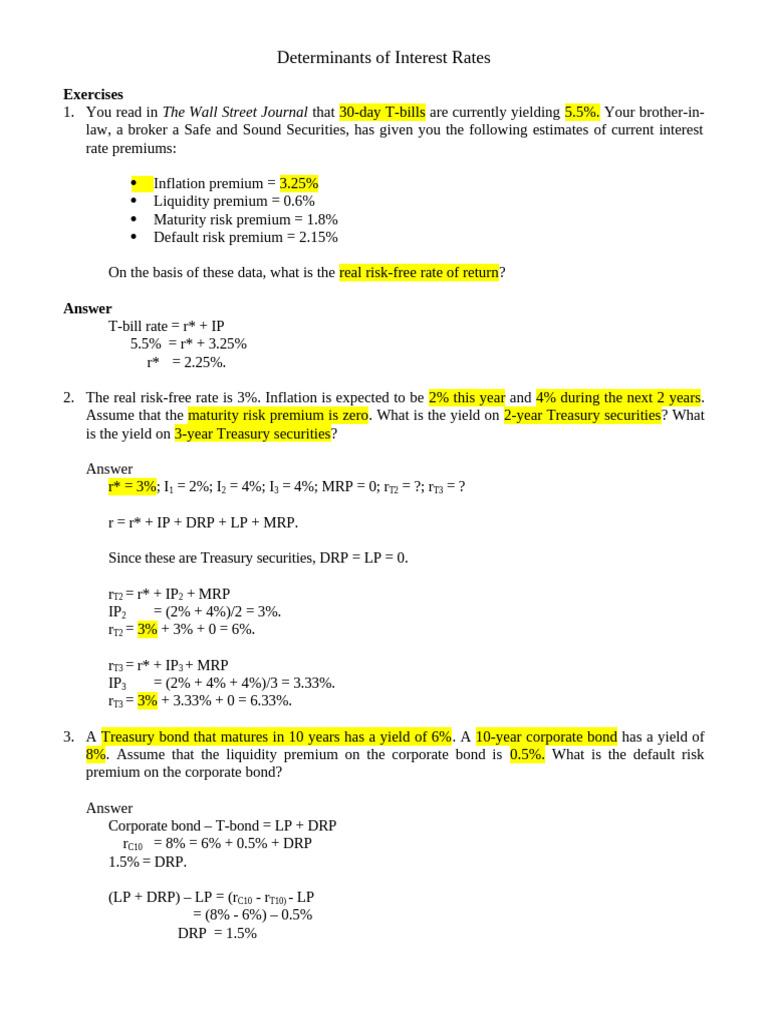 2 - Interest Rates - Q & A - Sent 08-26-24 | PDF | Interest Rates ...