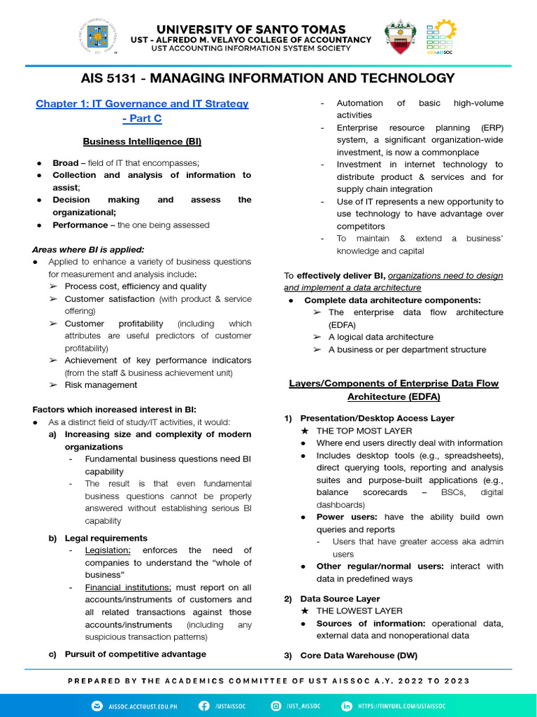 (AISSOC) - Q2 Managing Information and Technology | PDF | Information Security | Data Warehouse