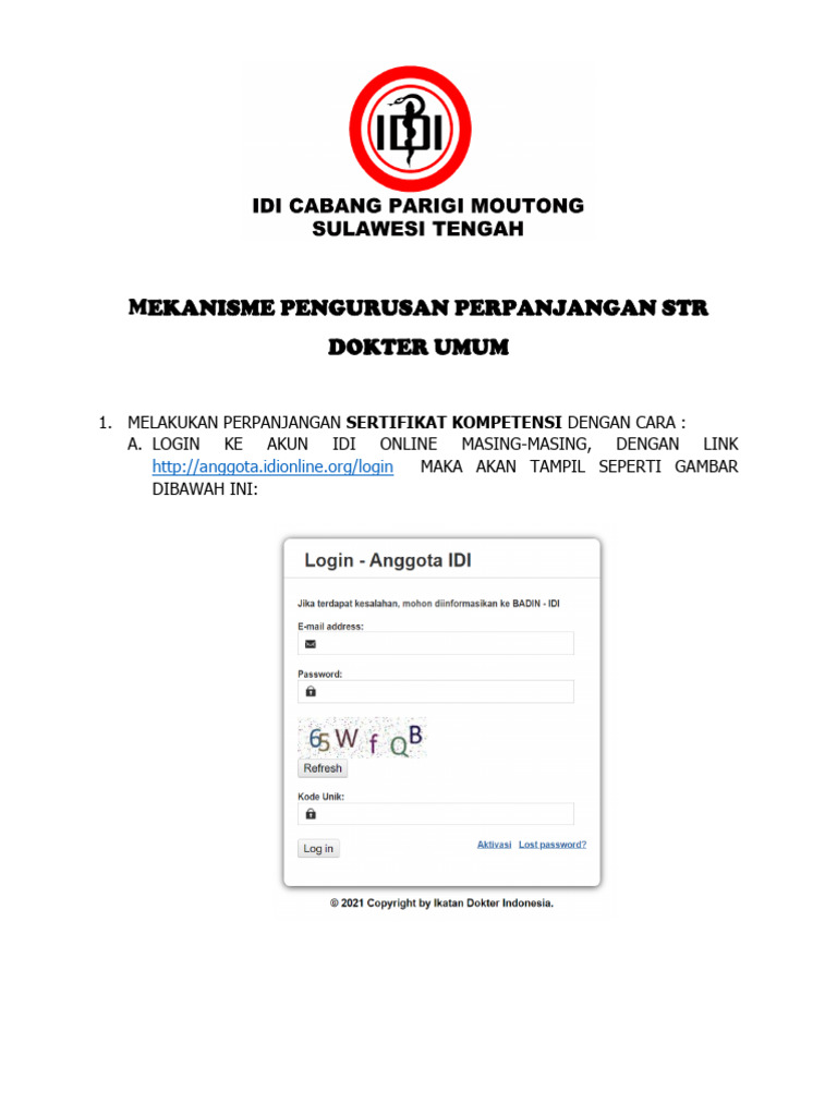 Proses Perpanjangan STR Dokter | PDF