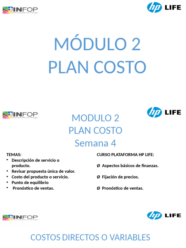 Plan de Costos y Finanzas Empresariales | PDF | Costo | Estado de ...