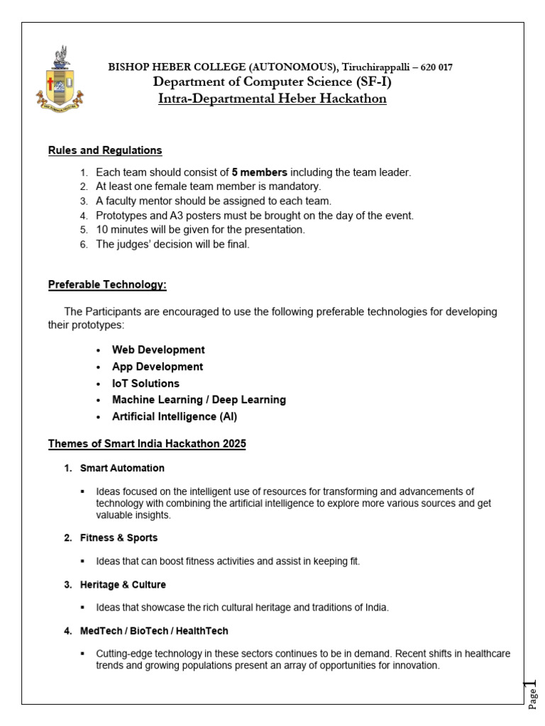Rules and Themes - Hackathon | PDF | Artificial Intelligence | Intelligence (AI) & Semantics