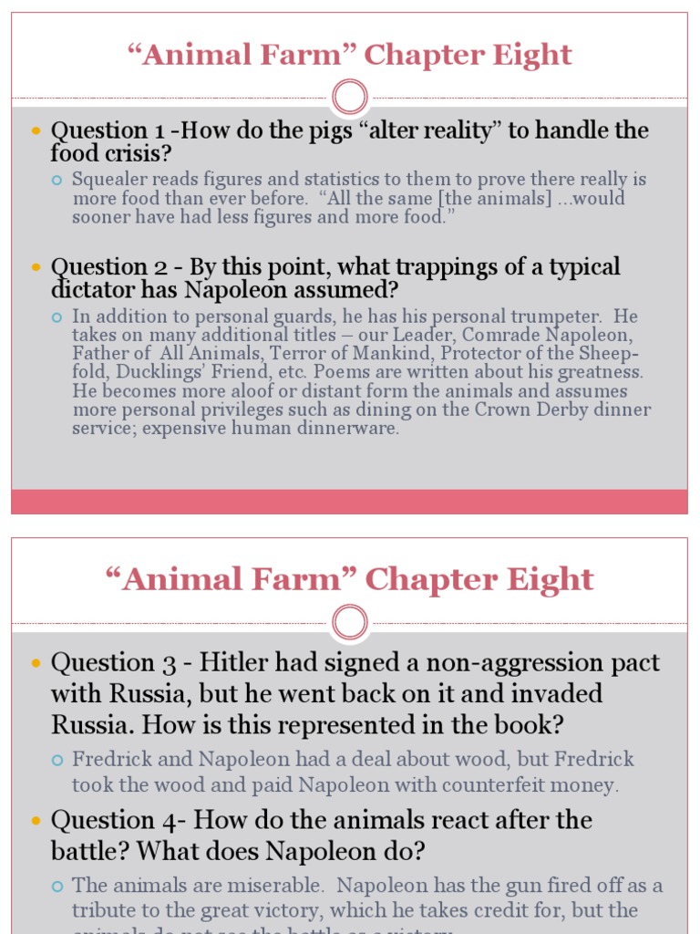 Chapter 8 Analysis of Animal Farm | PDF | Young Adult | General Fiction