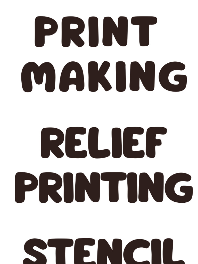 Printmaking Words | PDF