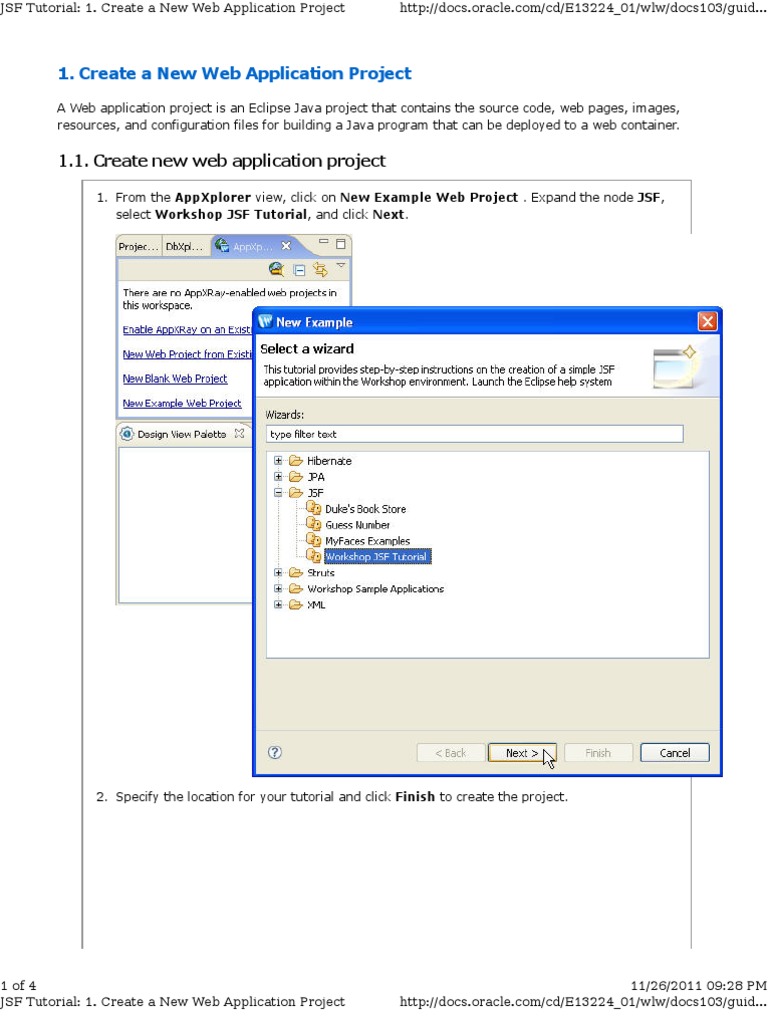 Jsf Tutorial 1 Pdf Java Server Faces Html Element