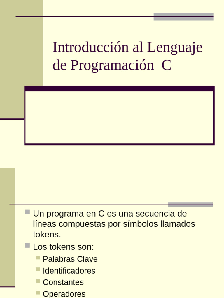 Introduccin Al Lenguaje de Programacion C | PDF | Programación de computadoras | Informática